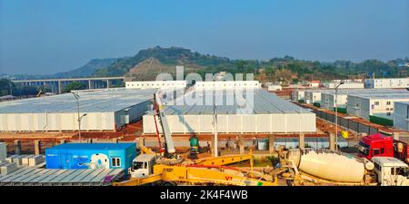 LUZHOU, CHINA - OCTOBER 2, 2022 - A view of the construction site of ...