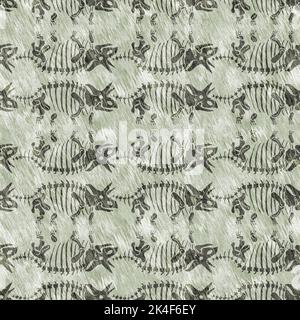 Hand drawn triceratops fossil bones dinosaur seamless pattern. Gender ...