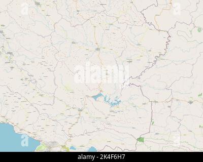 Centre, department of Haiti. Open Street Map. Locations and names of ...