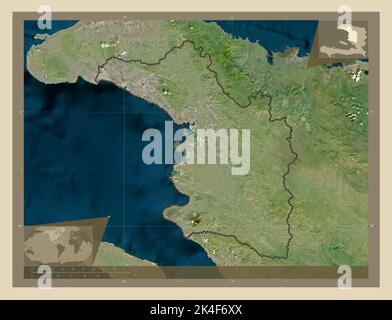 L'Artibonite, department of Haiti. High resolution satellite map ...