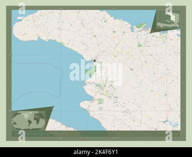 L'Artibonite, department of Haiti. Open Street Map. Locations and names ...