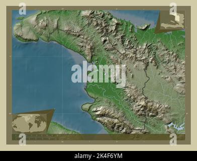 L'Artibonite, department of Haiti. Elevation map colored in wiki style ...