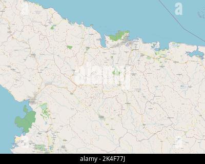 Nord, department of Haiti. Open Street Map. Locations and names of ...