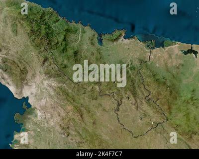 Nord, department of Haiti. Low resolution satellite map. Corner ...