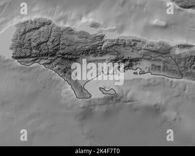 Sud, department of Haiti. Elevation map colored in wiki style with ...