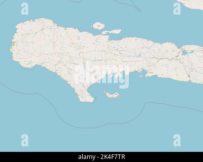 Sud, department of Haiti. Open Street Map. Locations of major cities of ...