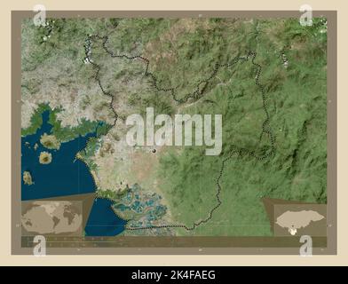 Choluteca, department of Honduras. High resolution satellite map Stock ...