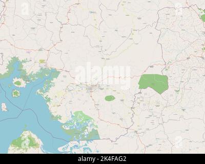 Choluteca, department of Honduras. Open Street Map. Locations and names ...