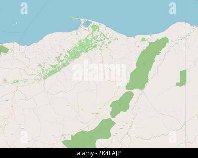 Colon, department of Honduras. Open Street Map. Locations and names of ...