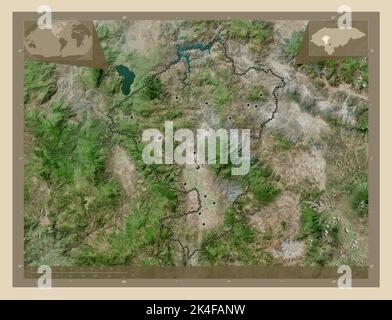 Comayagua, department of Honduras. High resolution satellite map ...