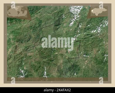 Copan, department of Honduras. High resolution satellite map Stock ...
