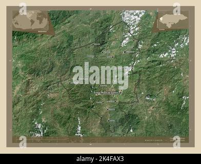 Copan, department of Honduras. High resolution satellite map Stock ...