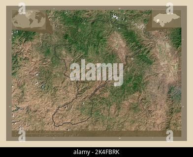 Intibuca, department of Honduras. High resolution satellite map ...
