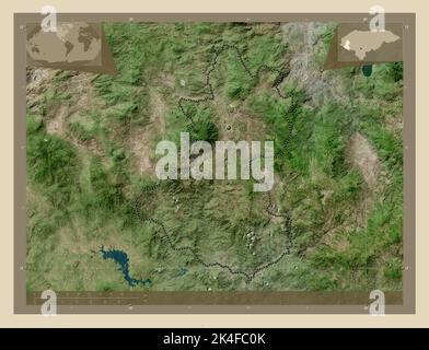 Lempira, department of Honduras. High resolution satellite map Stock ...