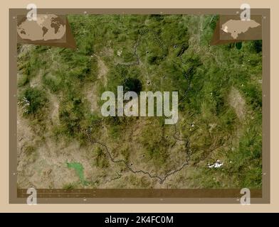 Lempira, department of Honduras. Low resolution satellite map Stock ...