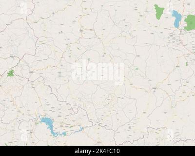 Lempira, department of Honduras. Open Street Map. Locations and names ...