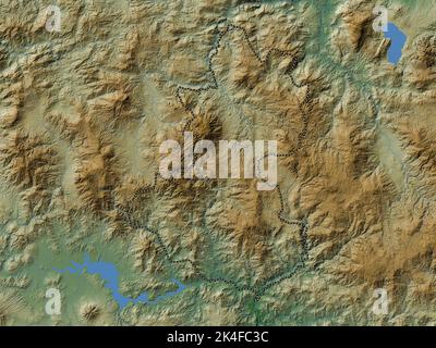 Lempira, department of Honduras. Elevation map colored in wiki style ...