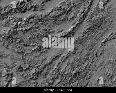 Olancho, department of Honduras. Bilevel elevation map with lakes and ...
