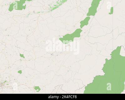 Olancho, department of Honduras. Open Street Map. Locations of major ...