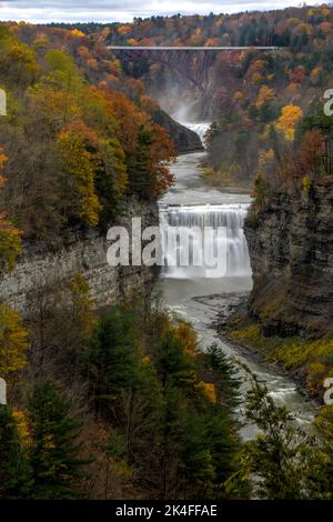 fall foliage in Letchworth State Park Stock Photo - Alamy