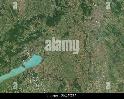 Fejer, county of Hungary. High resolution satellite map. Locations and ...