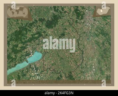 Fejer, county of Hungary. High resolution satellite map Stock Photo - Alamy