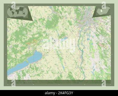 Fejer, county of Hungary. Open Street Map Stock Photo - Alamy