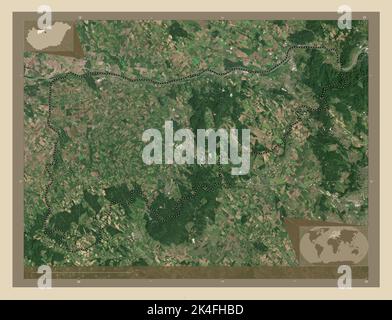 Komarom-Esztergom, county of Hungary. High resolution satellite map ...