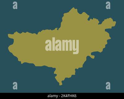 Nograd, county of Hungary. Solid color shape. Locations and names of ...