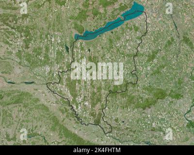 Somogy, county of Hungary. High resolution satellite map. Locations and ...