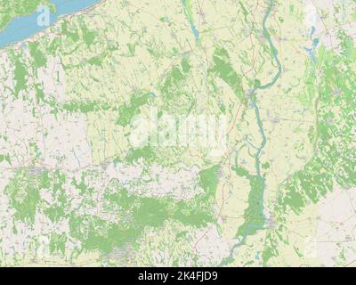Tolna, county of Hungary. Open Street Map. Locations and names of major ...