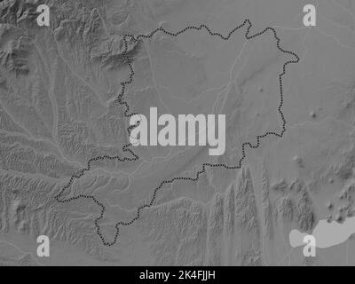 Vas, county of Hungary. Elevation map colored in wiki style with lakes ...