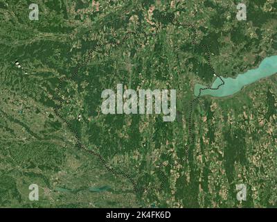 Zala, county of Hungary. High resolution satellite map. Locations of ...