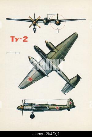 The Tupolev Tu-2 (development names ANT-58 and 103; NATO reporting name Bat) was a twin-engine ...