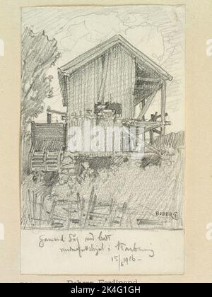 Drawing by Ferdinand Boberg. Västmanland, Gamla Norberg Blg., Norbergs ...
