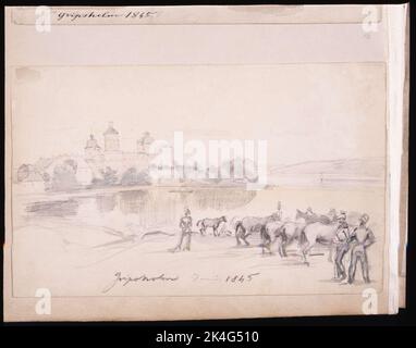 Gripsholm 1845. Fritz von Dardel, 1845 (cropped Stock Photo - Alamy