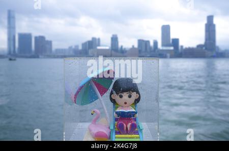 An art installation displays at Wan Chai Promenade Braille. 29SEP22 ...