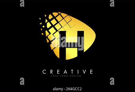 Letter G Design with withgoldene Shattered Blocks Vector Illustration ...