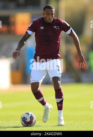 Derby County’s Nathaniel Mendez-Laing in action during the Sky Bet ...