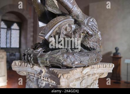 Statue of David by Donatello in the Bargello Museum Florence Italy ...