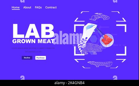 scientist hands analyzing dna of cultured meat made from animal cells ...