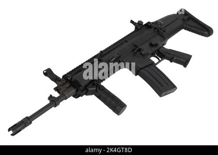 US Army SCAR-L carbine isolated on a white background Stock Photo - Alamy