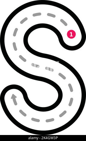 Tracing alphabet letter X uppercase prewriting dotted line element for kindergarten and ...