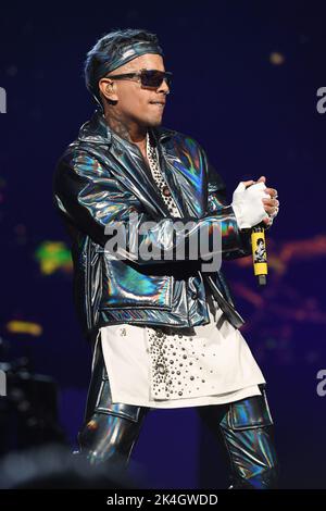The singer, Rauw Alejandro during his performance at the Cartuja ...