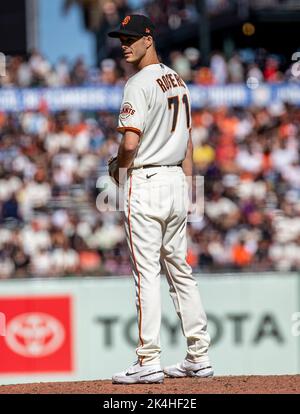 San Francisco Giants' Tyler Rogers against the Arizona Diamondbacks during a baseball game in ...