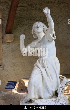 Joan of Arc (1412-1431), defender of the French nation, on a mural ...