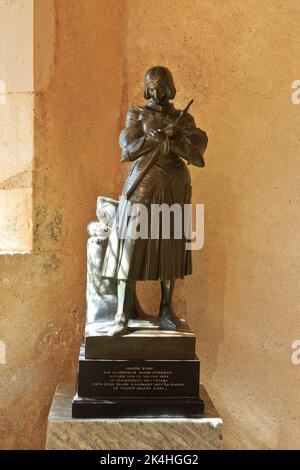 Joan of Arc (1412-1431), defender of the French nation, on a mural ...