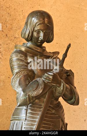 Joan of Arc (1412-1431), defender of the French nation, on a mural ...