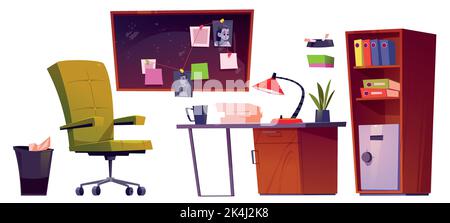 Detective pinboard with evidences vector illustration. Cartoon ...