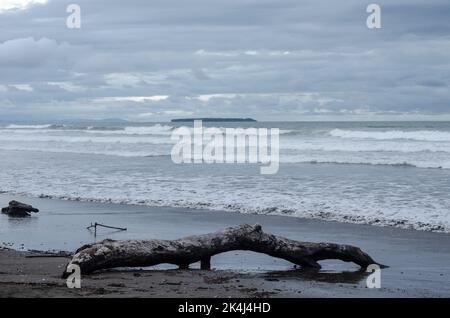 Las Lajas Beach during high tide Stock Photo - Alamy